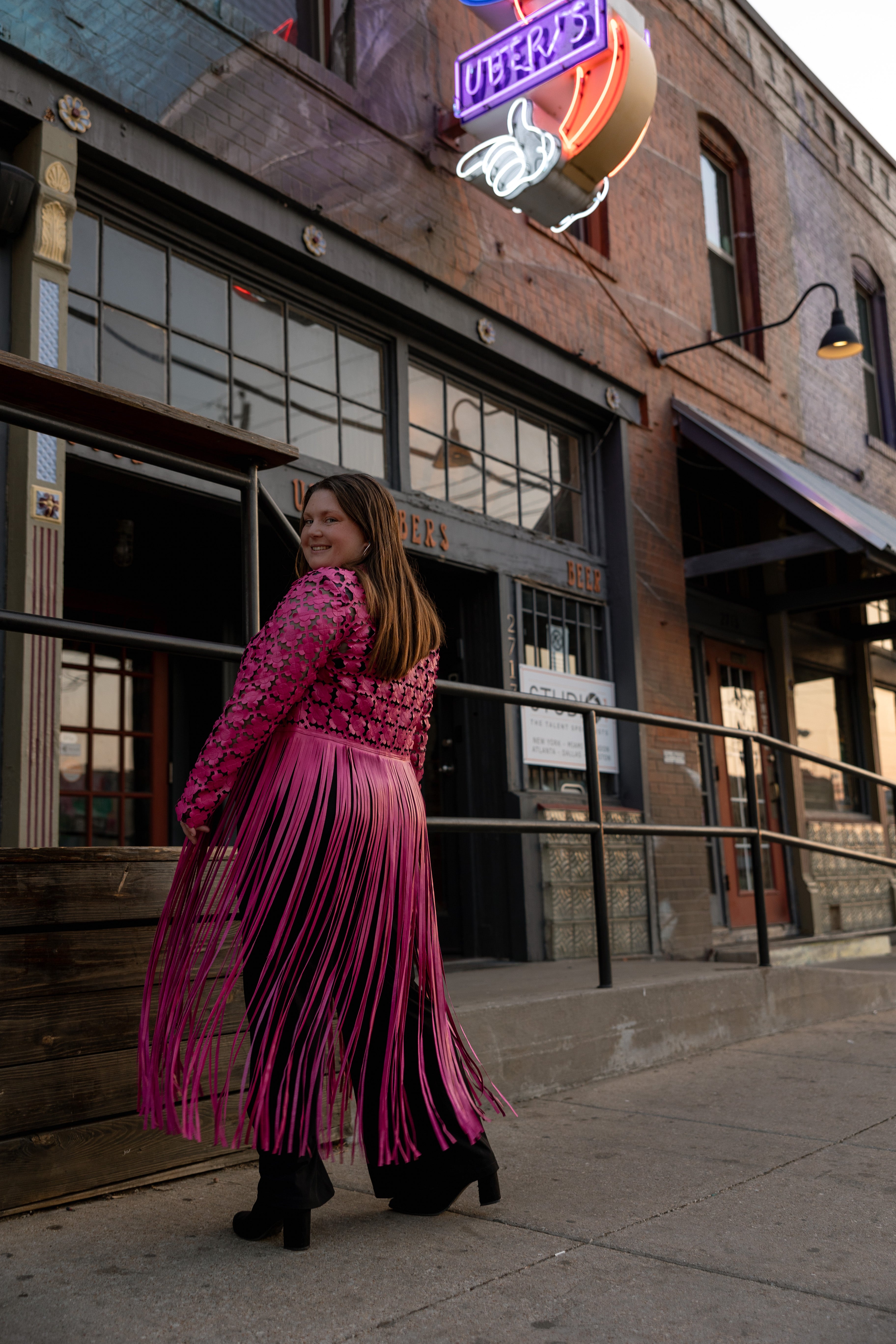 The Daisy Whip fringe long sleeve – Dakota West Leather