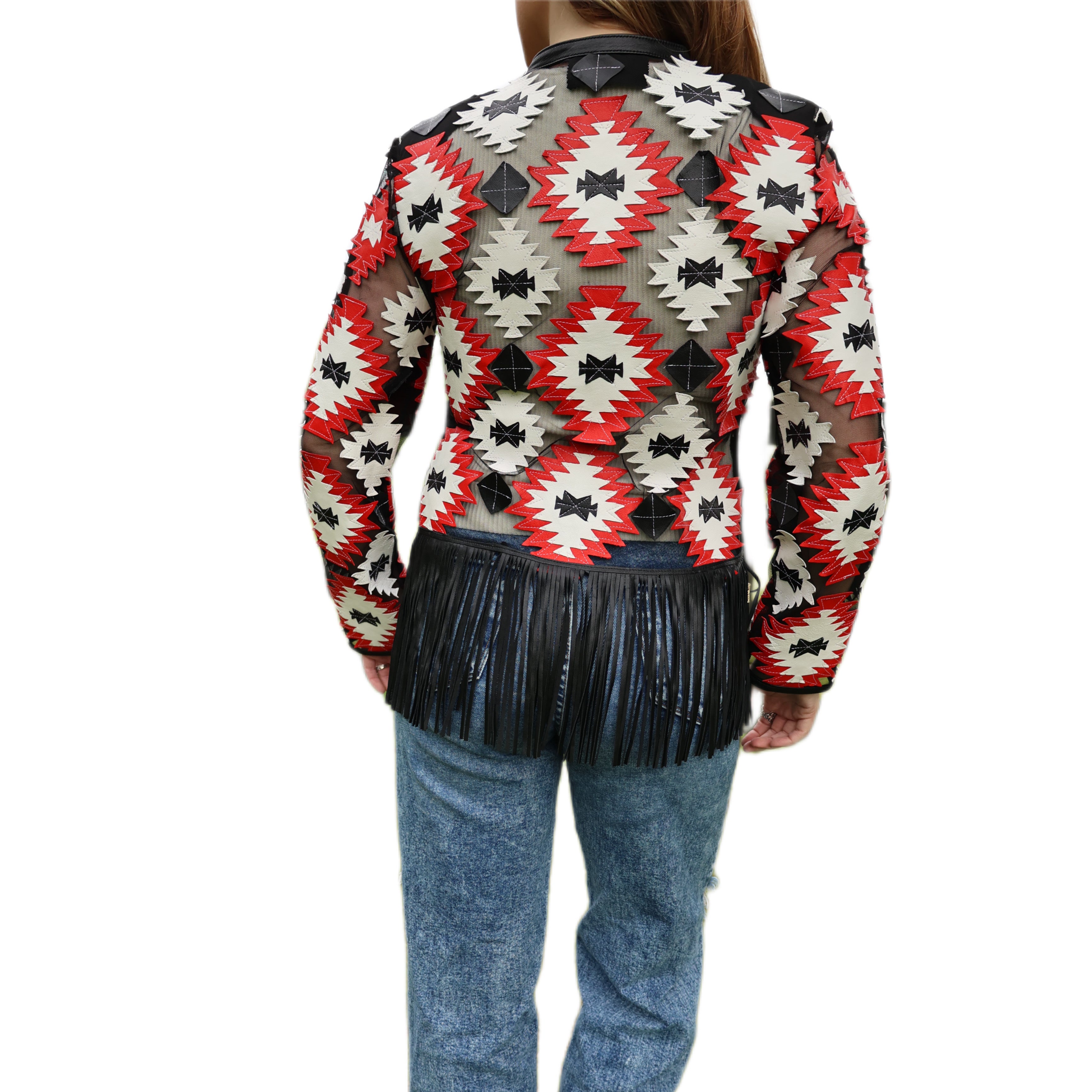 Aztec Fringe Jacket – Dakota West Leather