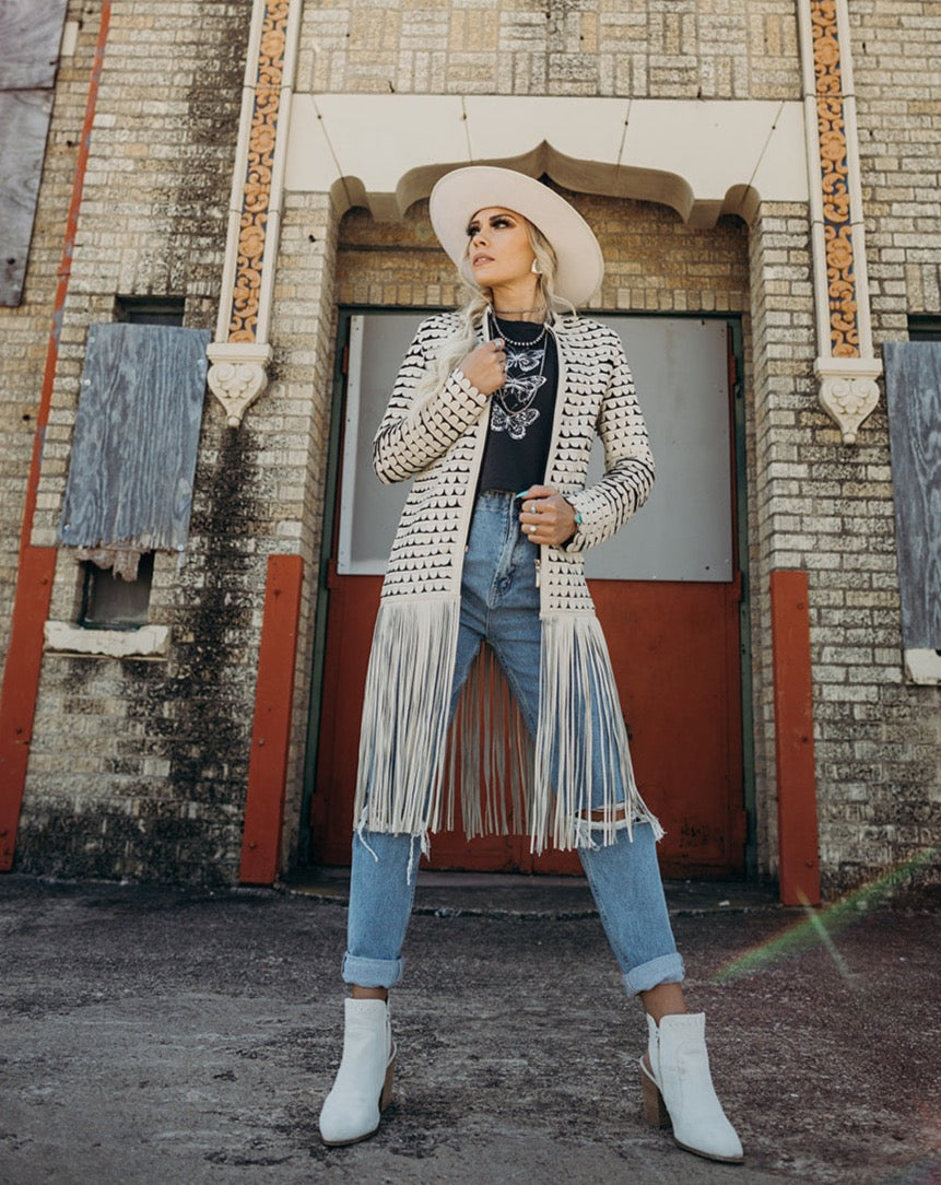 Annie Fringe Duster – Dakota West Leather