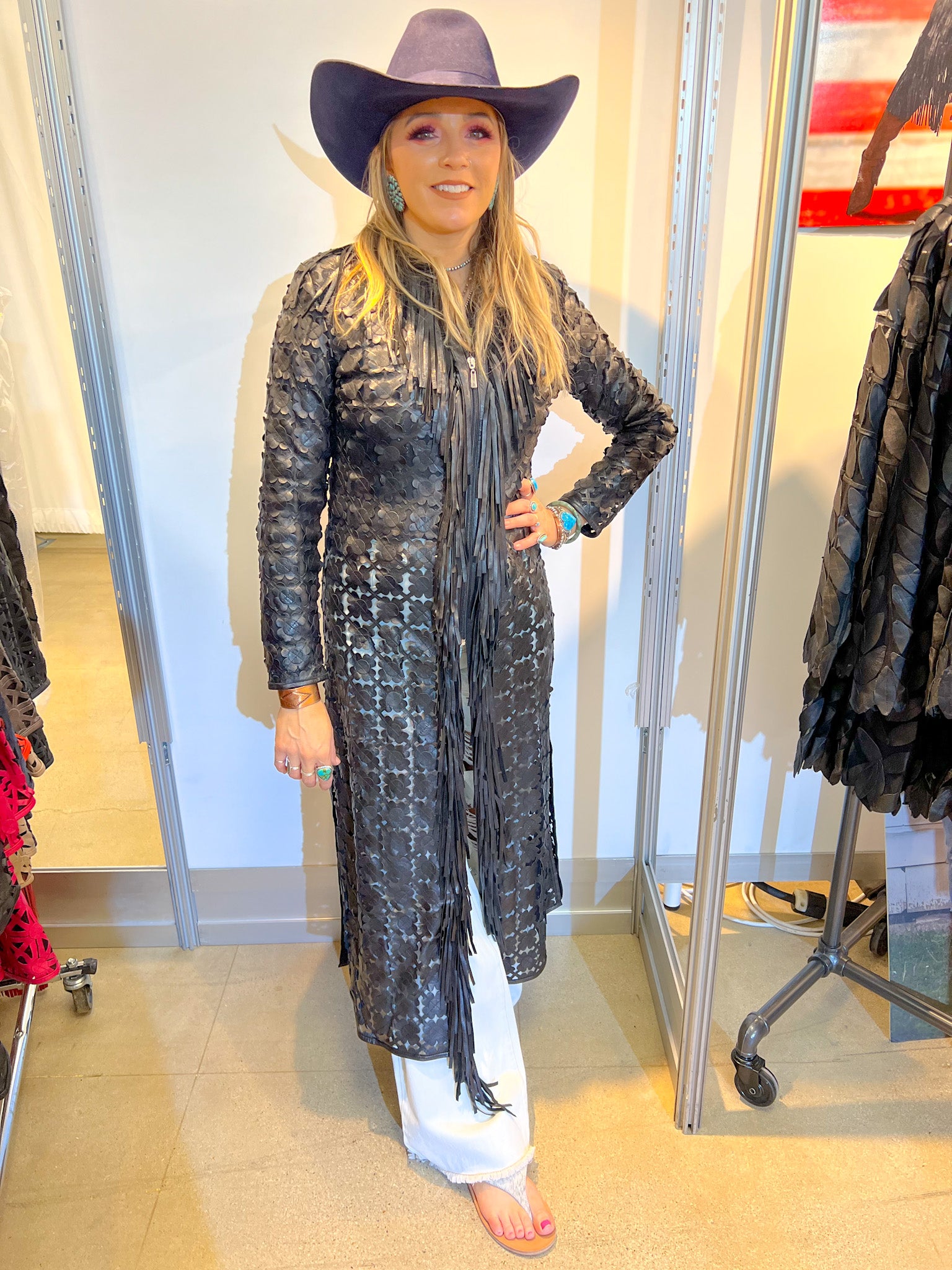 Daisy Front Fringe Duster – Dakota West Leather